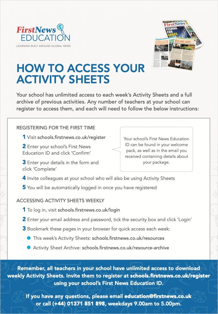 Subscribers Log In | Access Your Tools | First News Education